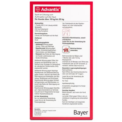 Advantix® 250 Spot-on für Hunde, von 10 - 25 kg kaufen | zooplus