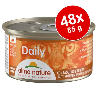 Almo Nature Daily 48 x 85 g Alimento umido per gatti in super offerta ...