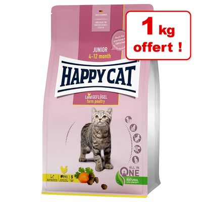 Croquettes Happy Cat 3 kg pour chaton + 1 kg offert ! | zooplus