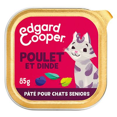 Edgard & Cooper Senior Pâté sans céréales 85 g pour chat pas cher