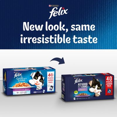Felix As Good As It Looks Pouches in Jelly Mega Pack 88 x 100g