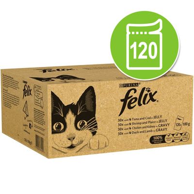 Felix Estándar 120 x 100 g - Jumbopack al mejor precio en zooplus