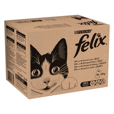 Felix Estándar 80 x 100 g - Megapack Ahorro al mejor precio en zooplus