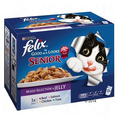 Felix Senior As Good As It Looks Saver Pack 24 x 100g | Free P&P on ...