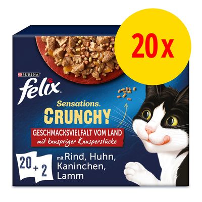 Felix Sensations Crunchy 20 x 85 g + 80 g Topping | bitiba.de