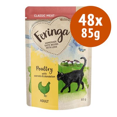 Feringa Classic Meat Menù Busta 48 x 85 g umido gatto | zooplus