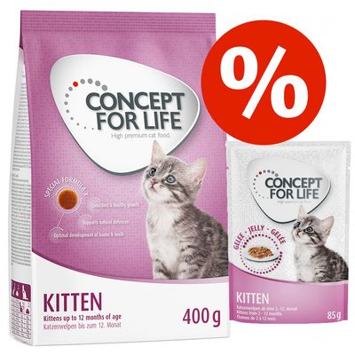 400g Concept for Life Dry Cat Food + 12 x 85g Wet Food - Special Price ...