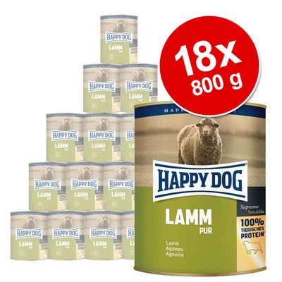 Happy Dog Pur 18 x 800 g in super offerta su zooplus | Acquista subito ...