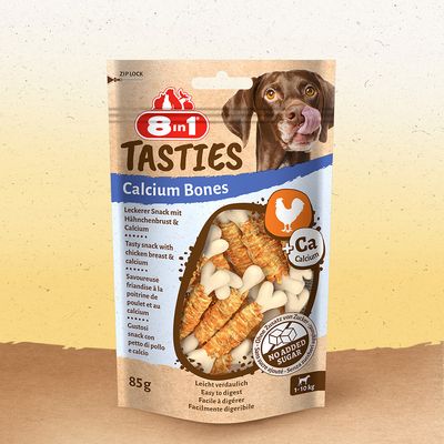 8in1 Tasties Calcium Bones, poulet pour chien | Zooplus