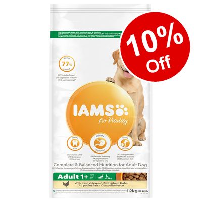 12kg IAMS for Vitality Dry Dog Food - 10% Off! | Great deals!