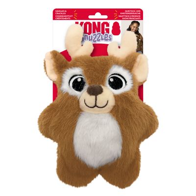 KONG Christmas Snuzzles Reindeer Dog Toy | zooplus.co.uk