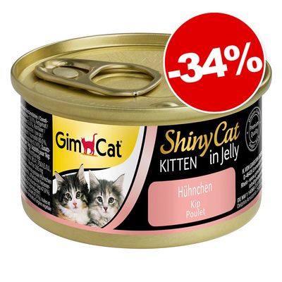 GimCat ShinyCat en gelée 48 x 70 g : 34 % de remise ! | zooplus
