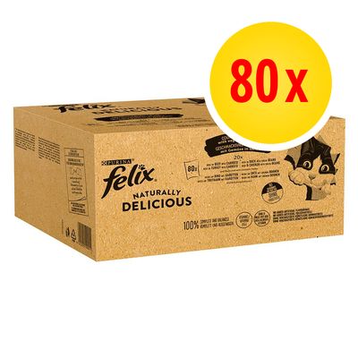 Felix Naturally Delicious 80 x 80 g umido per gatti - su bitiba!