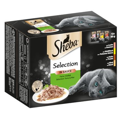 Sheba Pouches Select Slices in Gravy Saver Pack 96 x 85g