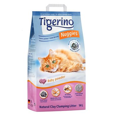 Tigerino Nuggies Cat Litter – Coarse-Grained, Babypowder Scented ...