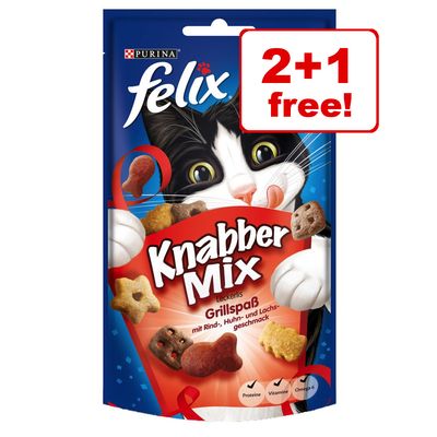 3 x 45/60g Felix Cat Treats - 2 + 1 Free!* | zooplus.co.uk